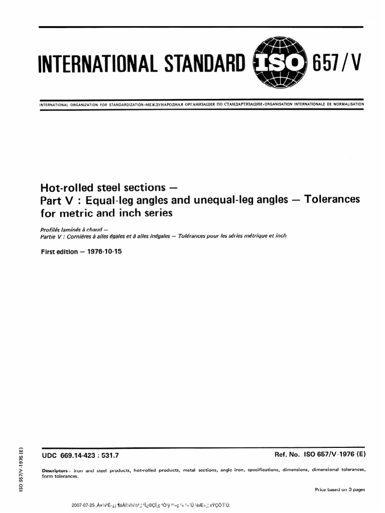 Iso 657-5-1976 | Download Free PDF | Engineering Tolerance ...