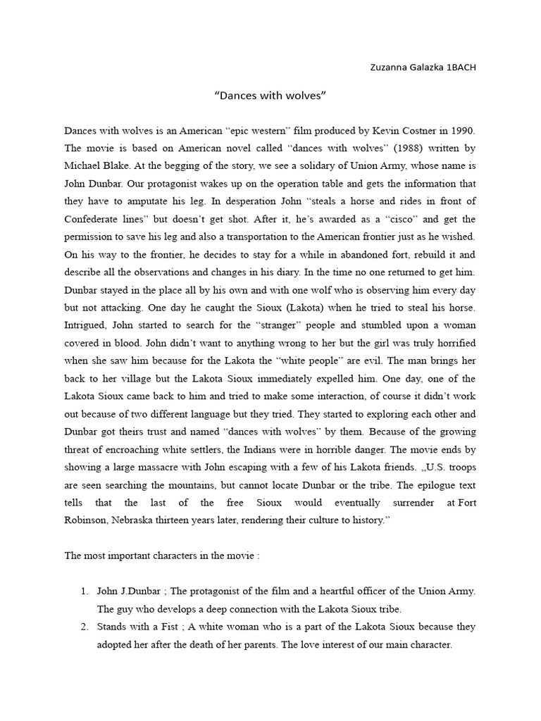 Ingles Oral "Dances With Wolves" | PDF | Plains Tribes