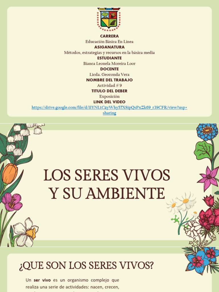 Presentacion Seres Vivos | PDF | Reproducción | Biología Celular)