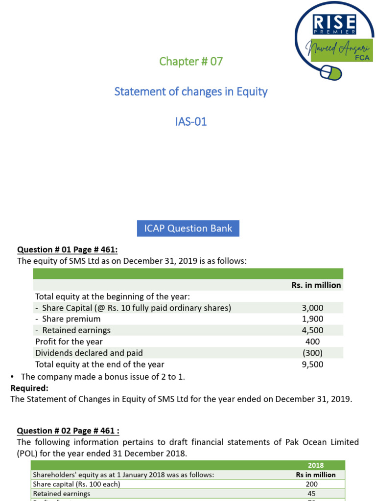 Lecture # 58 | PDF | Dividend | Retained Earnings