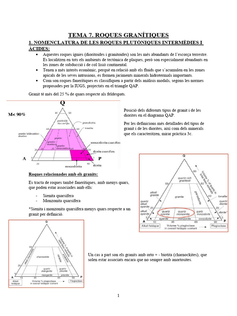 Tema 7. Roques Granítiques | PDF