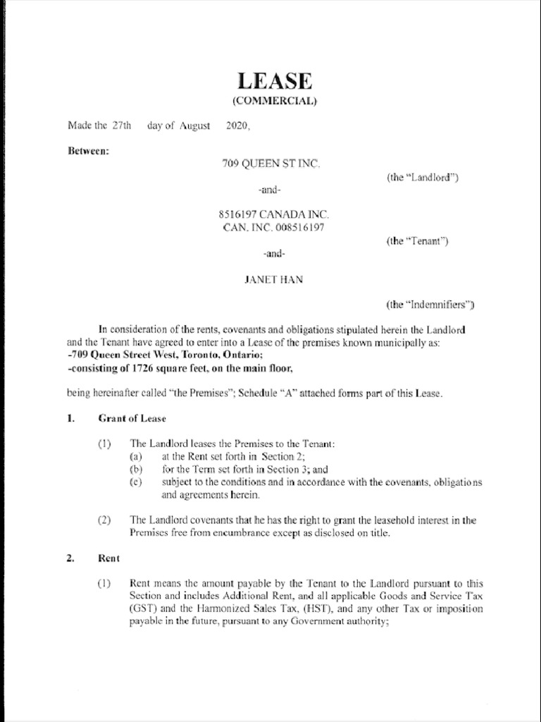 Lease Document | PDF