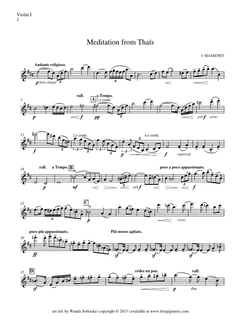 Meditation Violino I | PDF