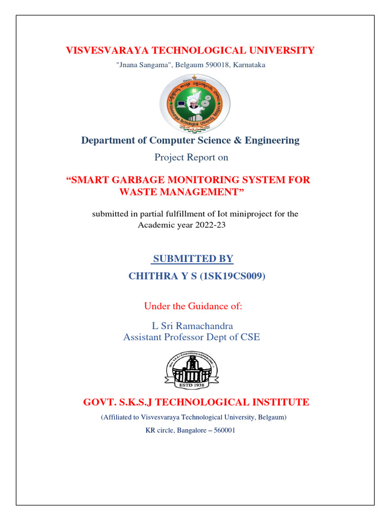 Chithra Iot Report | PDF | Internet Of Things | Microcontroller