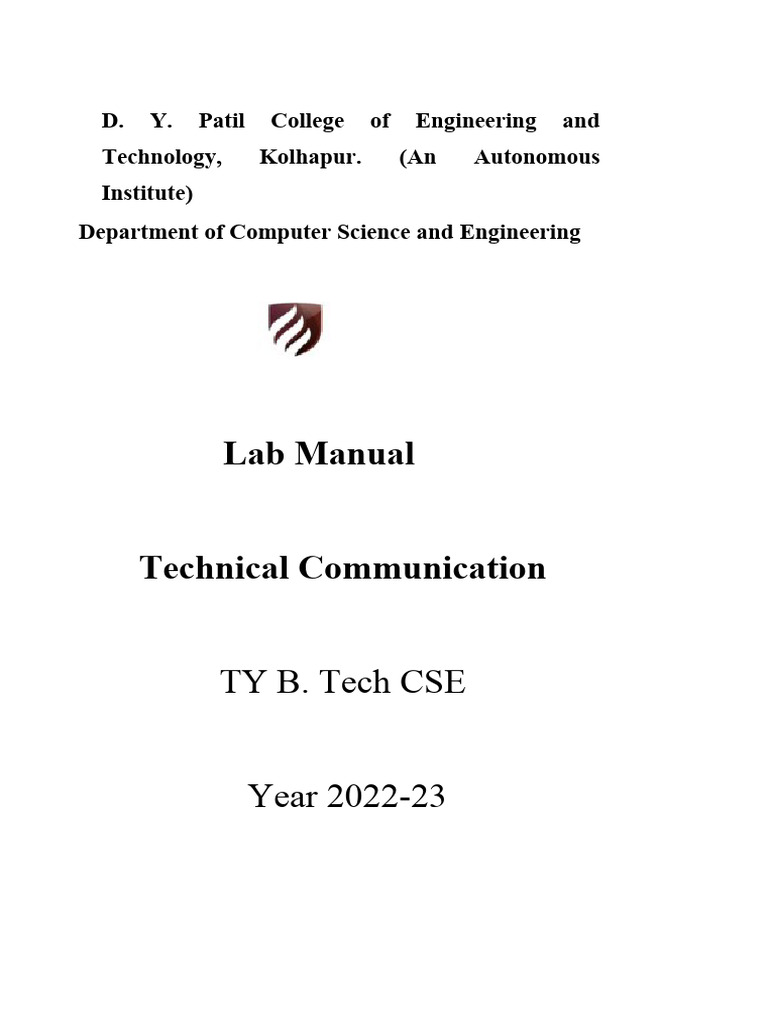 Technical Communication Lab Manual 2022-23 | PDF | Body Language ...