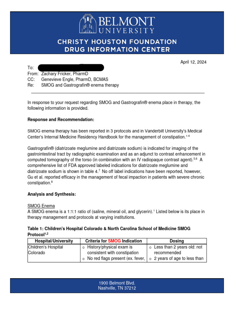 Smog and Gastrografin Enema | PDF | Angiography | Constipation
