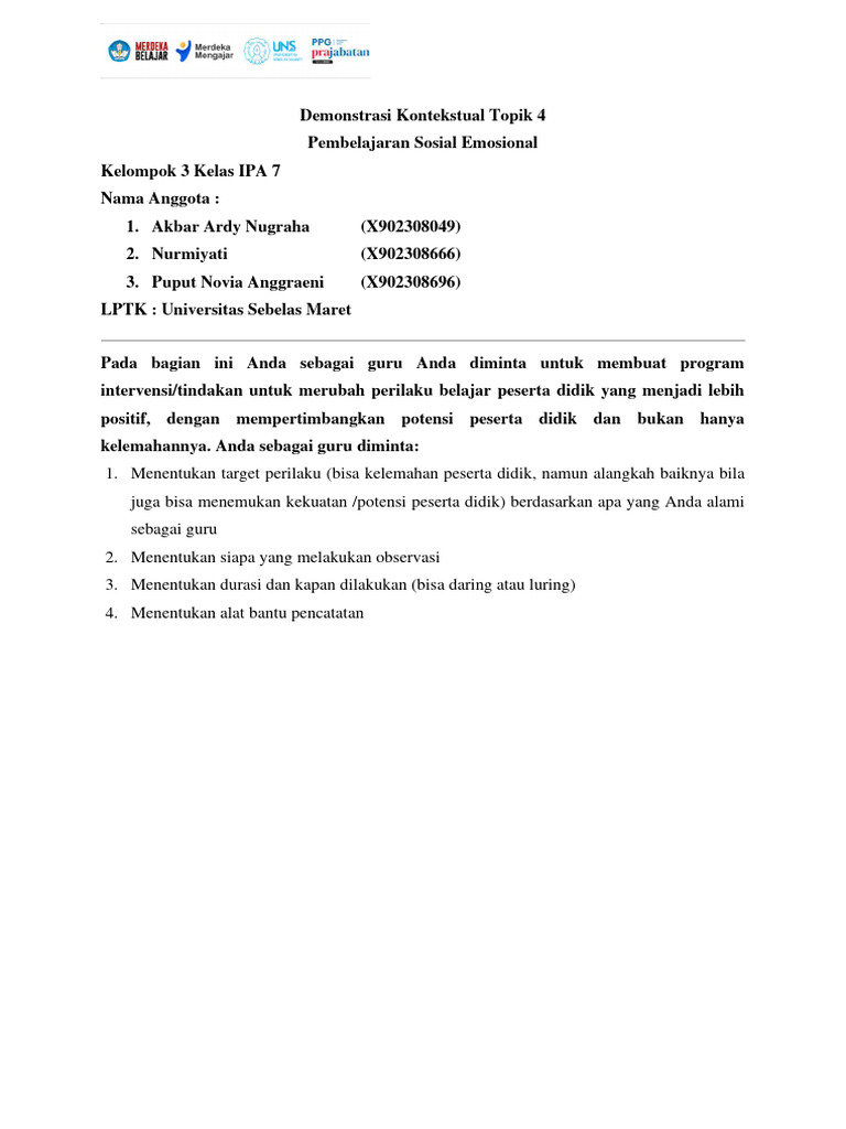T4 Pse - Kelompok 3 - Demonstrasi Kontekstual | PDF