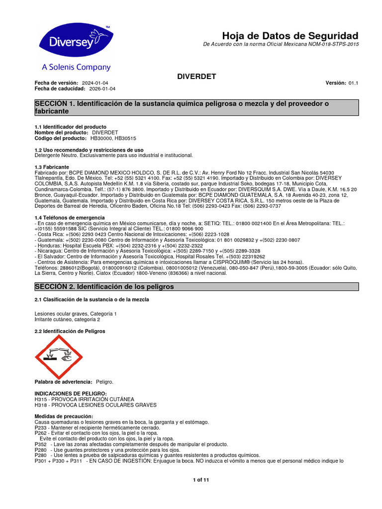 DIVERDET | PDF | Química