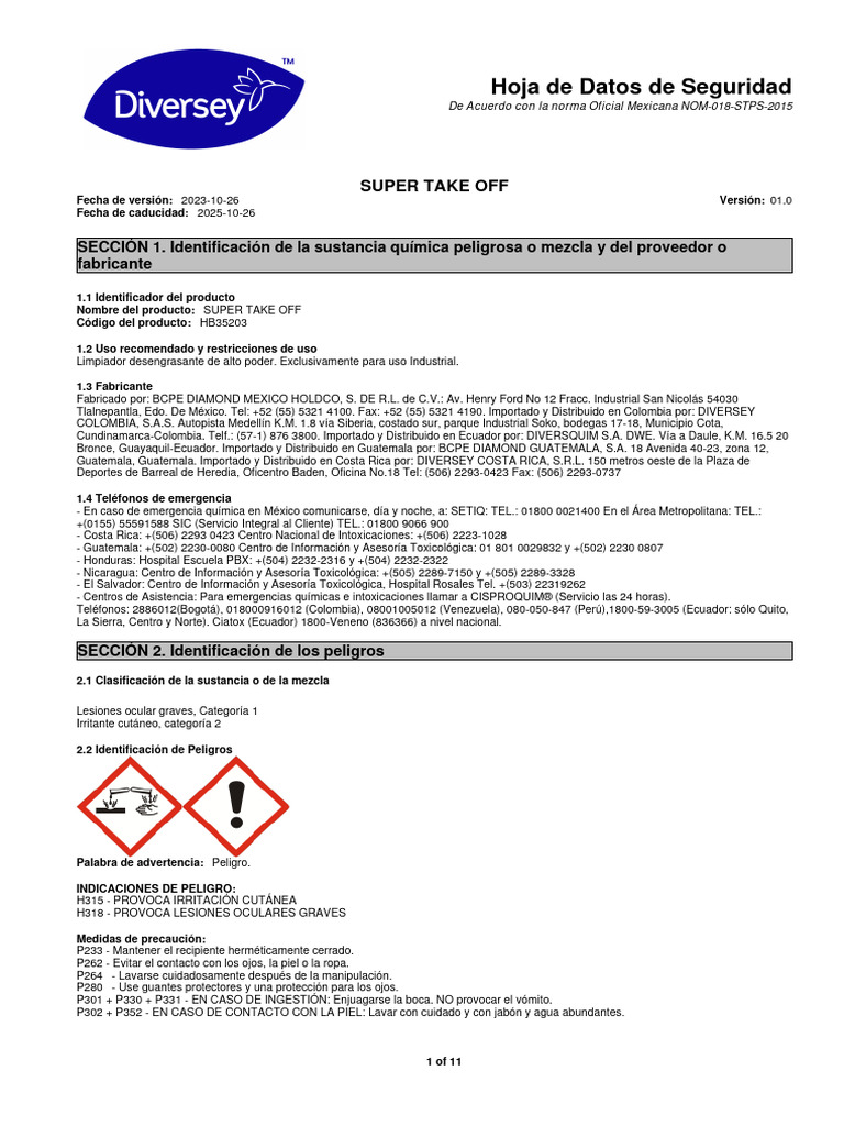 SUPERTAKEOFF | PDF | Agua | Química