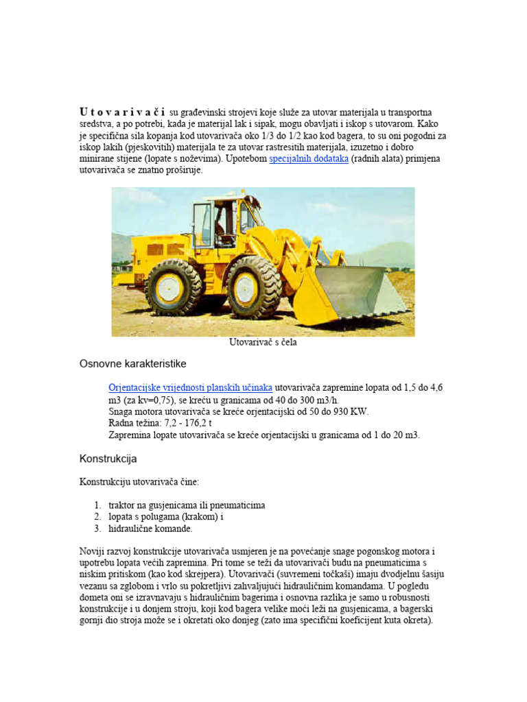 Utovarivaci 2 | PDF