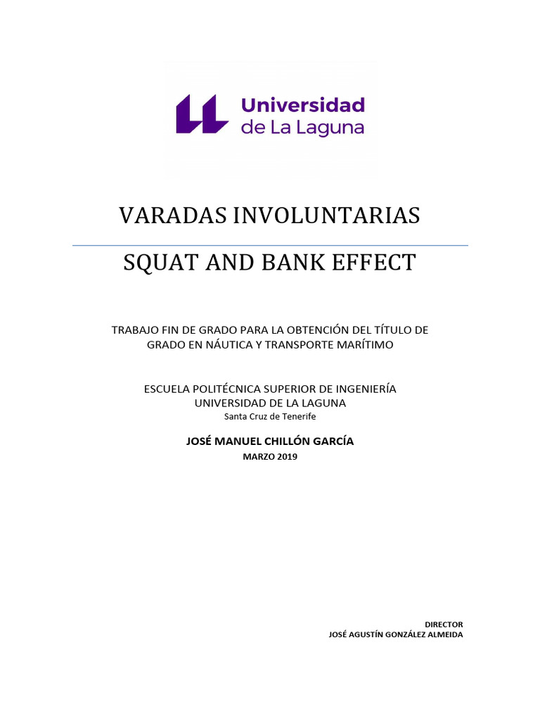 Varadas Involuntarias Squat and Bank Effect | Descargar gratis PDF | Canal | Agua