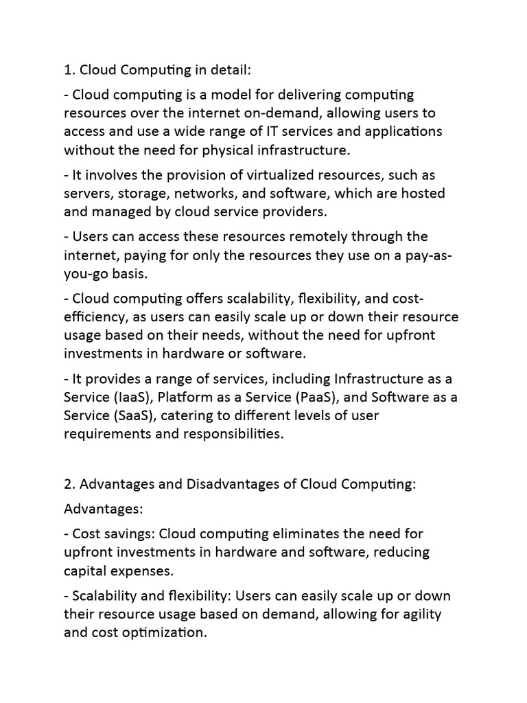 CC Answers | PDF | Cloud Computing | Scalability