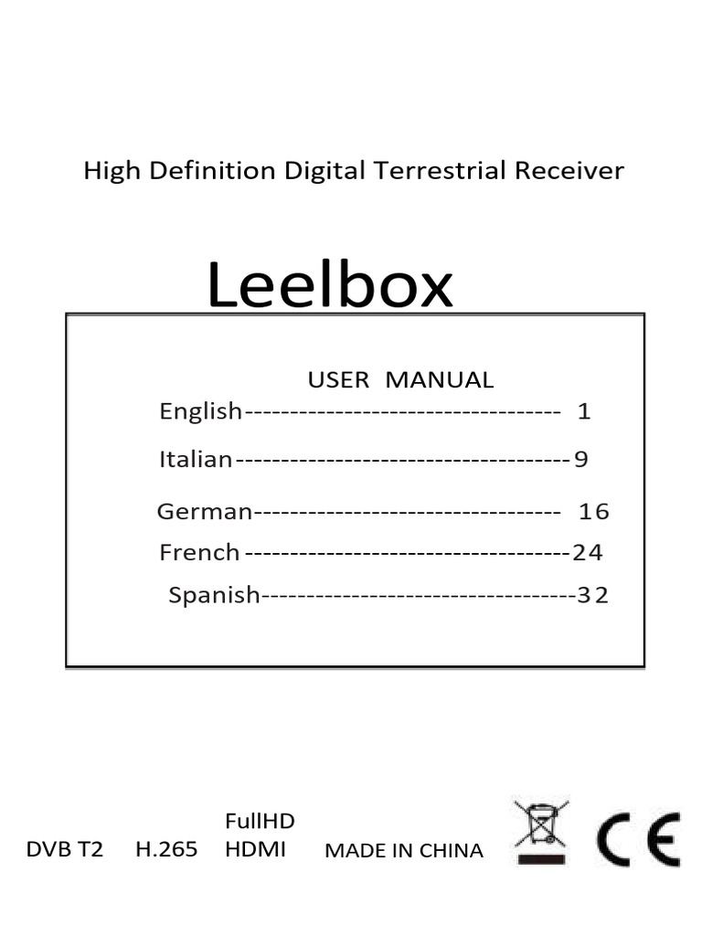 RRGOOD DVD-T2H.265 HEVC 10 BIT -MULTI | PDF | Remote Control | Usb Flash Drive