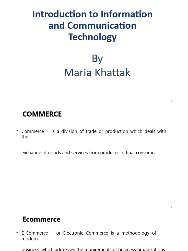 Lec25 Ecommerce | PDF | E Commerce | Electronic Business