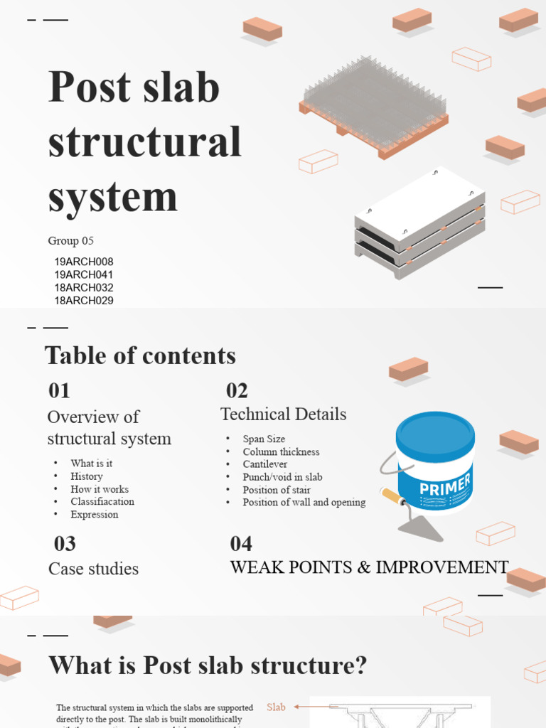 Post Slab Structural Presentation. | PDF | Architectural Elements ...