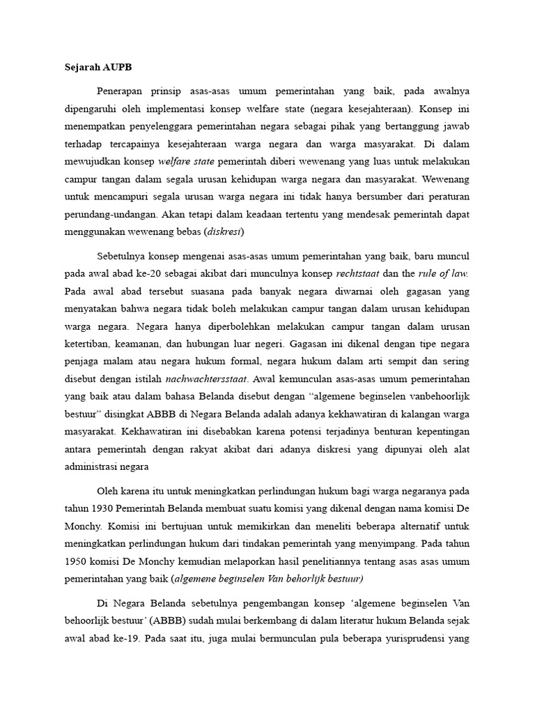 Sejarah AUPB di Indonesia | PDF