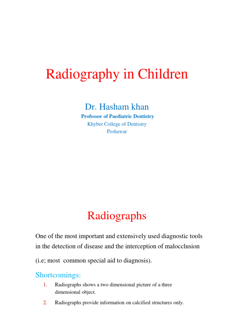 11-Radiography in Children | PDF | Dental Anatomy | Tooth