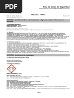 Ficha de Datos de Seguridad Diversey | PDF | Agua | Higiene Ocupacional
