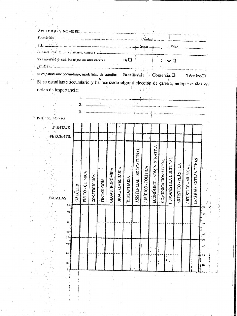 Hoja de Perfil y Protocolo CIP | PDF