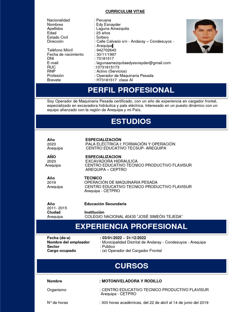 CV Eddy Laguna | PDF
