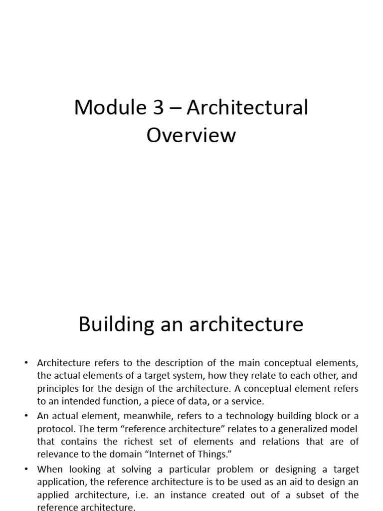 Module 3 - Architectural Overview | PDF | Internet Of Things ...