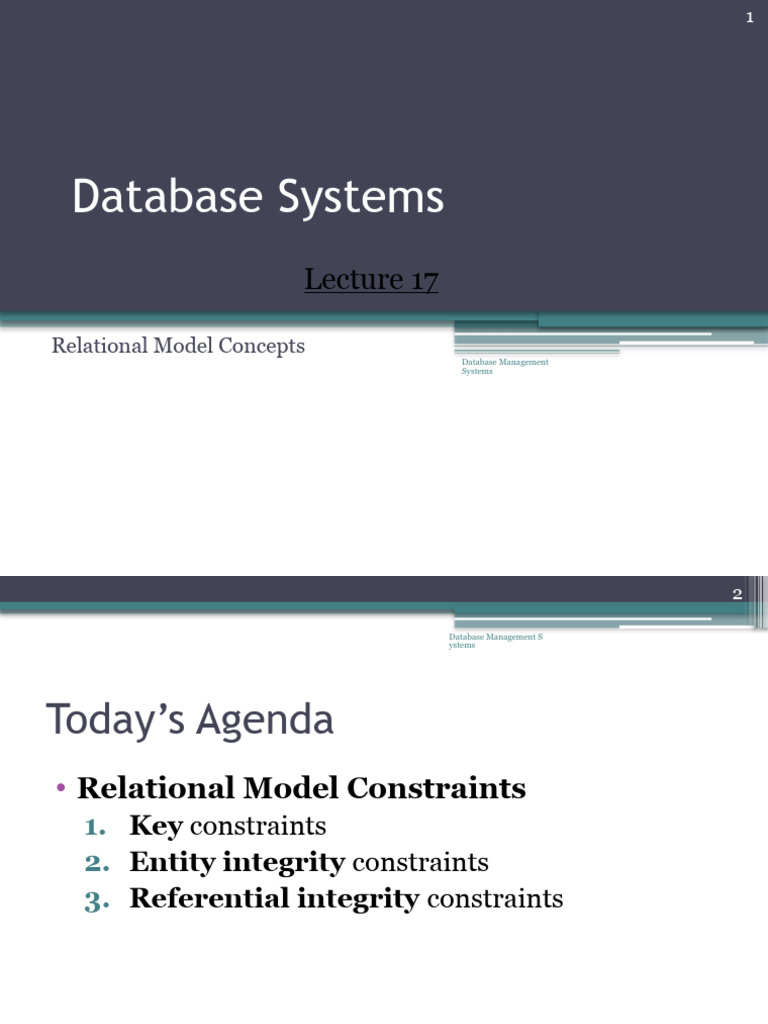 DB_lec_17 | PDF | Relational Database | Relational Model