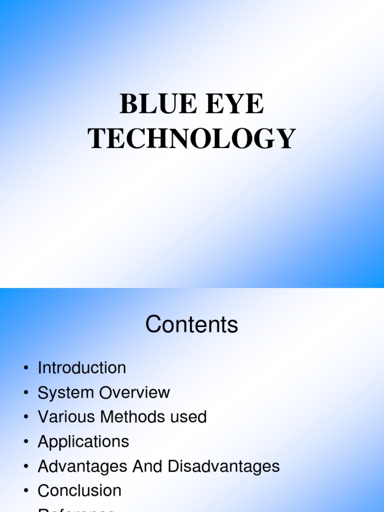 Blue Eye Technology | PDF | Bluetooth | Data Acquisition