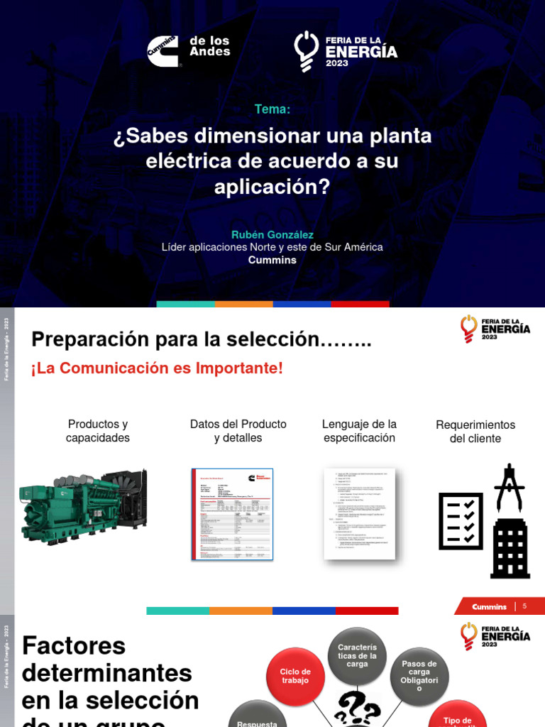 1- Sabes dimensionar una planta eléctrica de acuerdo a su aplicación | PDF | Energia electrica ...