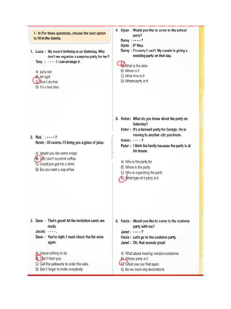 Unit 6 Revision Test | PDF
