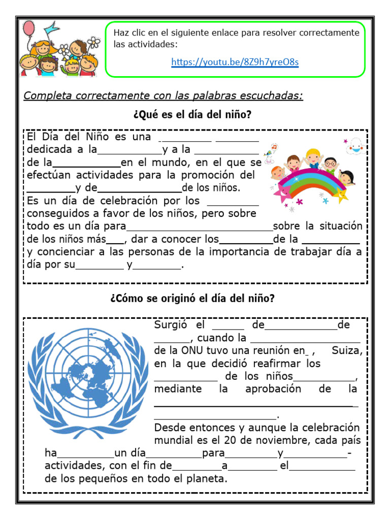 Actividades Día del Niño | PDF
