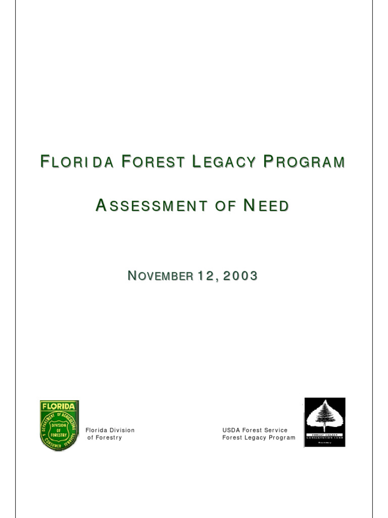FL Forest Legacy Program - Assessment of Need | PDF | Endangered ...