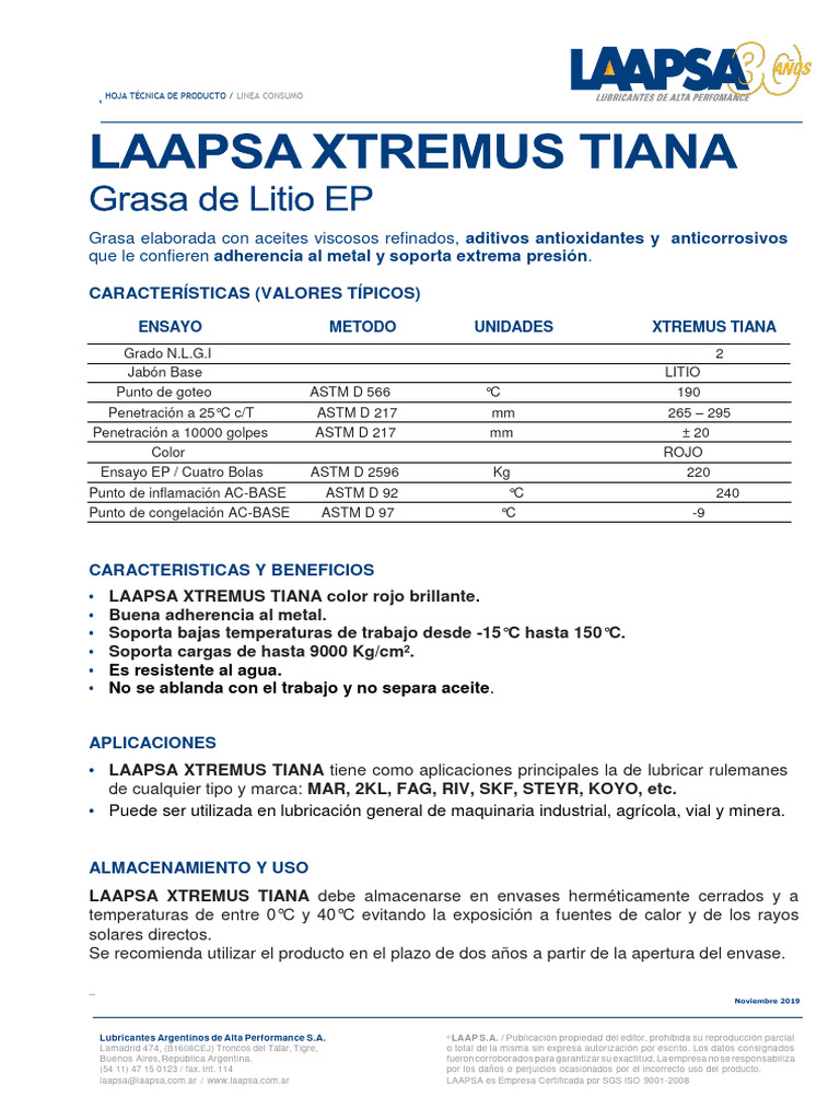 Laapsa Xtremus Tiana | PDF | Química