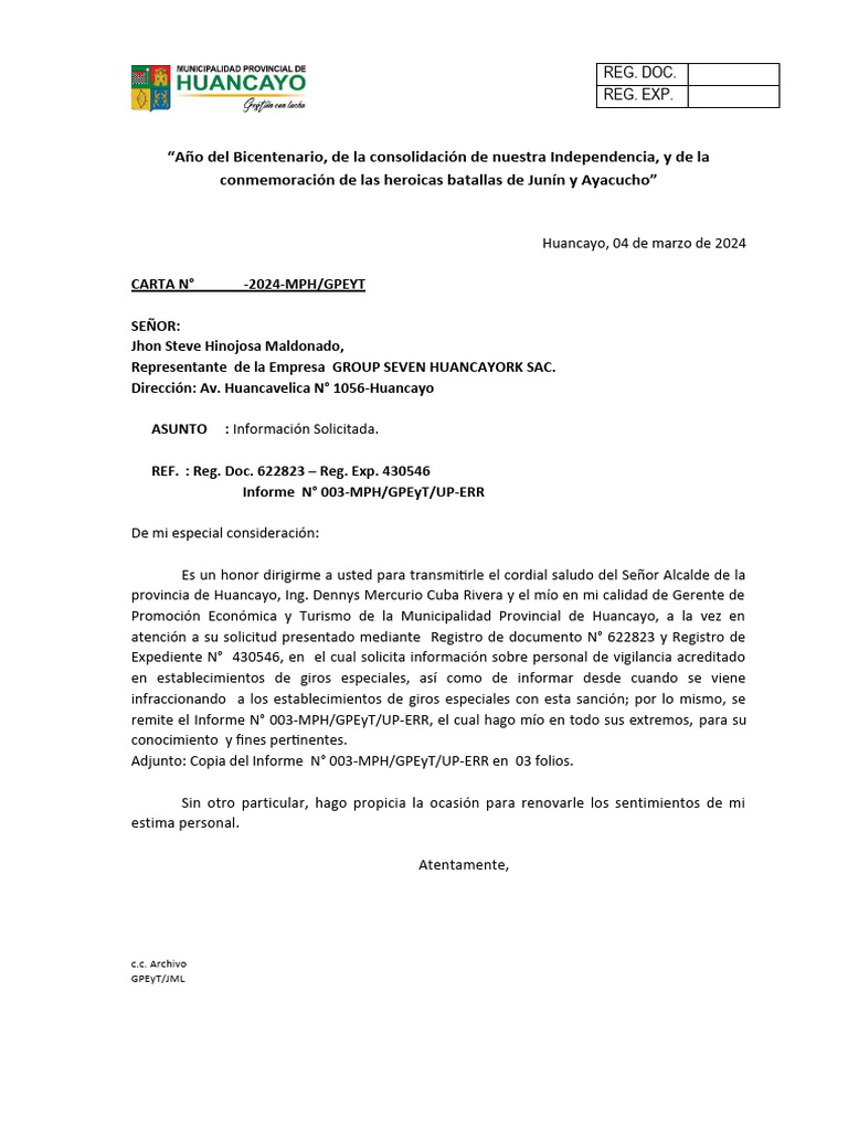 Carta - 2024 | PDF | Derecho