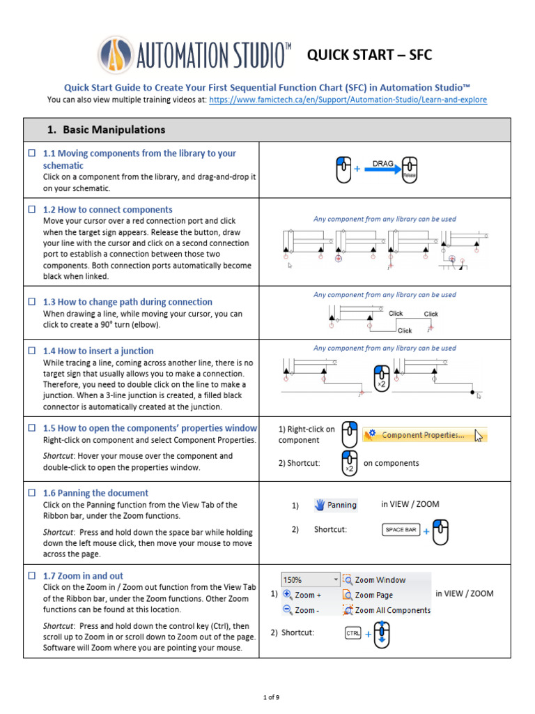 AUTOMATION STUDIO Quick Start Guide - SFC - EN - 2 | PDF | Double Click | Switch