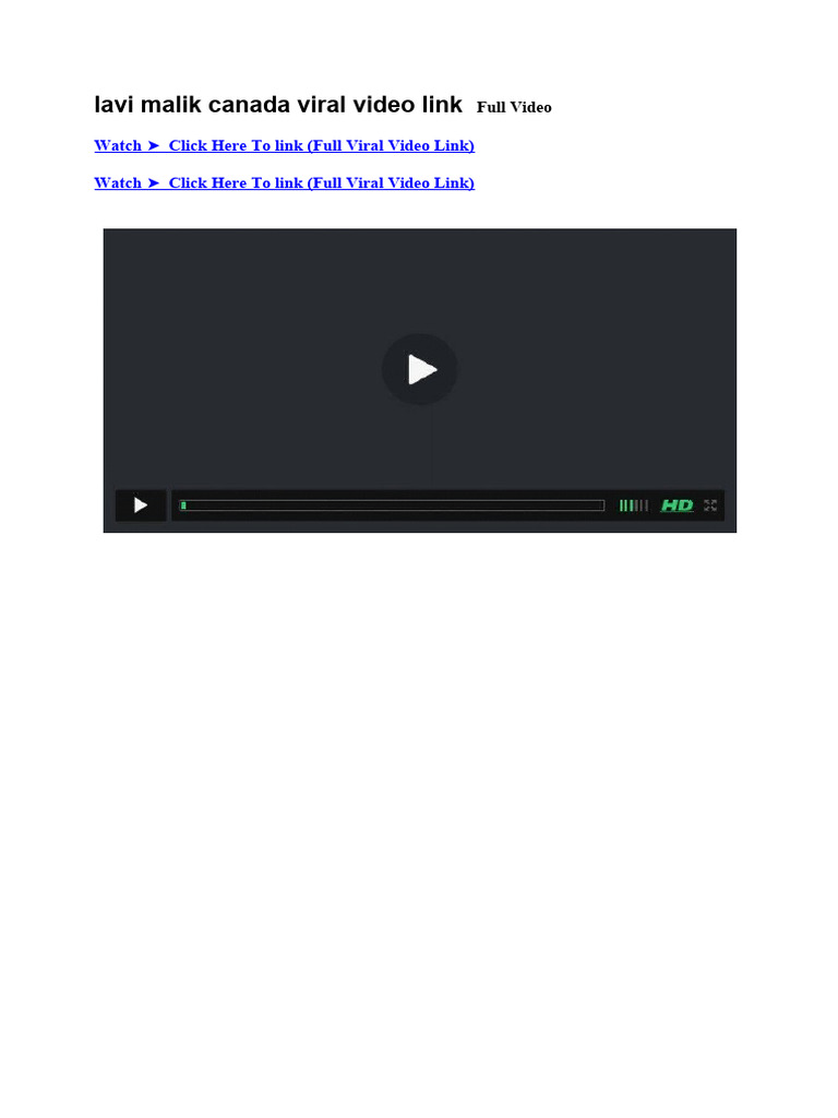 Lavi Malik Canada Viral Video Link | PDF