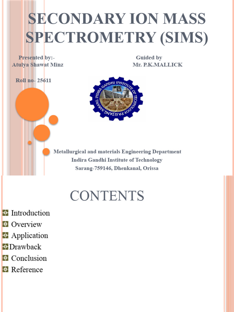 Secondary Ion Mass Spectrometry | Download Free PDF | Mass Spectrometry | Time Of Flight Mass ...