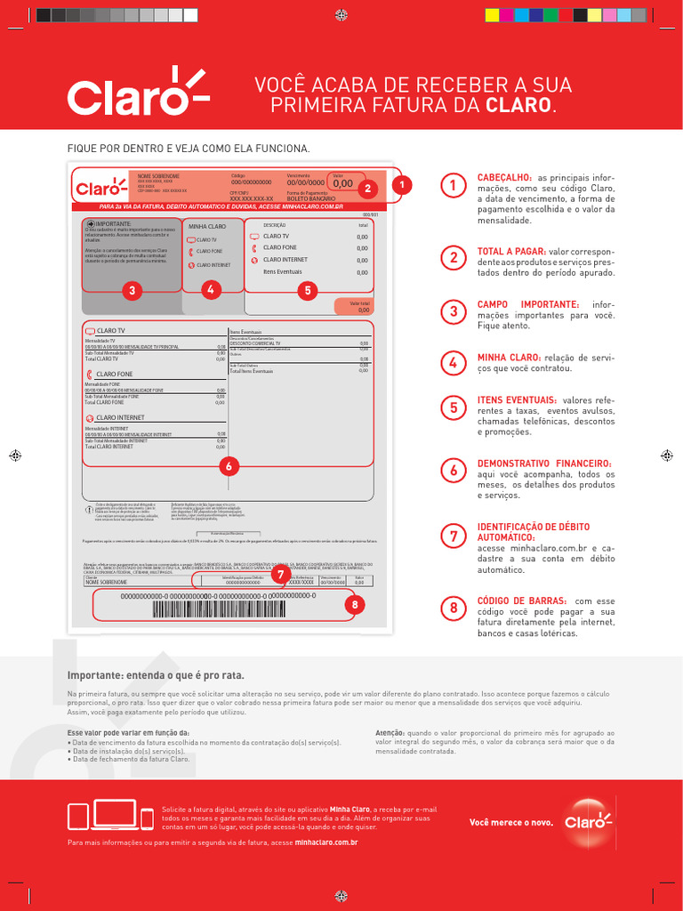 Fatura Claro Residencial | PDF | Pro rata