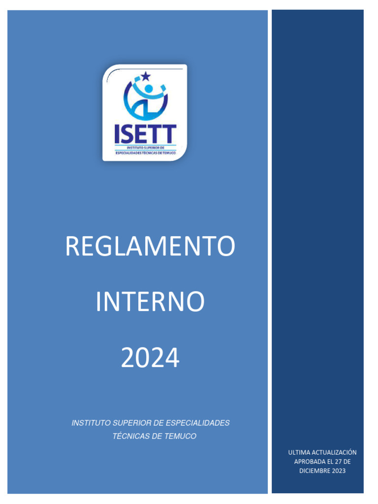 Regl. Interno 2024 - Isett 2 | PDF | Abuso infantil