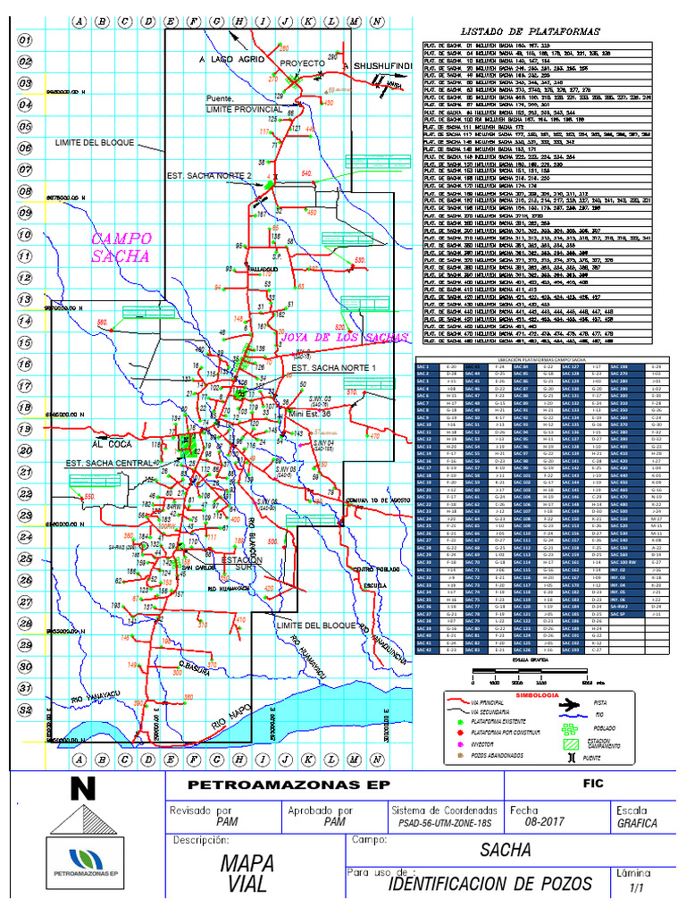 MAPA VIAL CAMPO SACHA PAM 08_2017-LAMINA | PDF