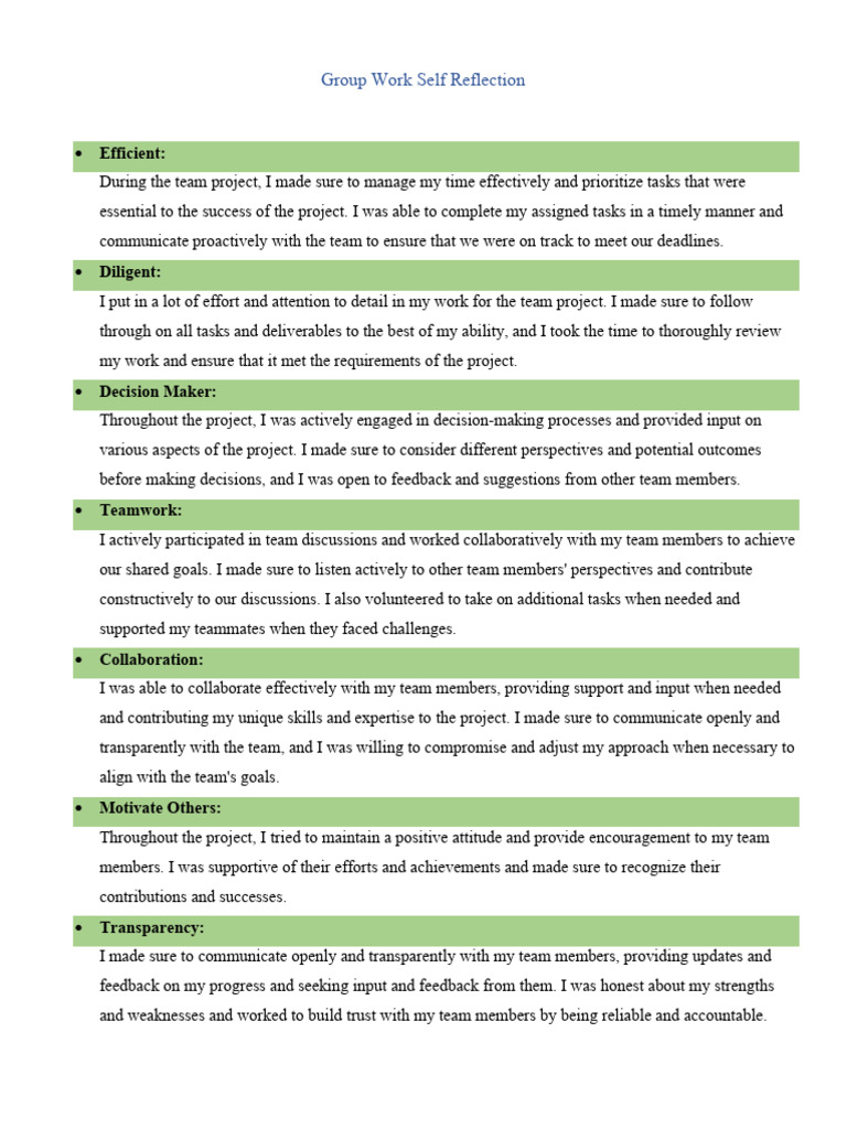 Self-Reflection - Prakhar Sharma | PDF | Goal | Decision Making