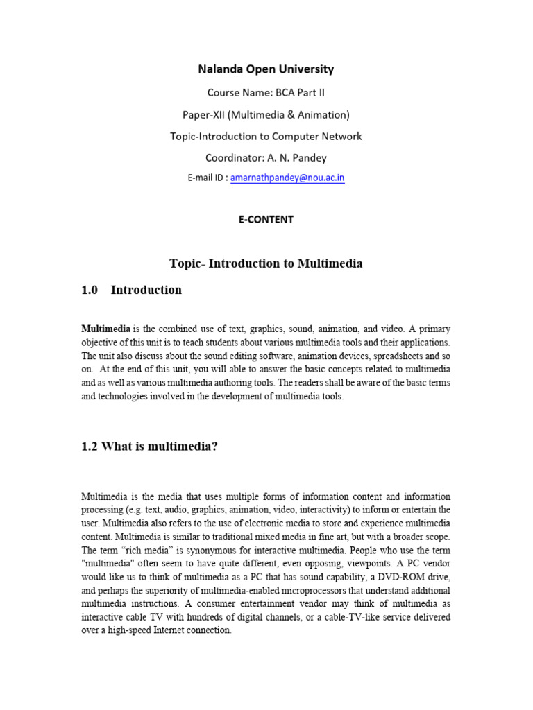 Multimedia Notes | PDF | Optical Character Recognition | Multimedia