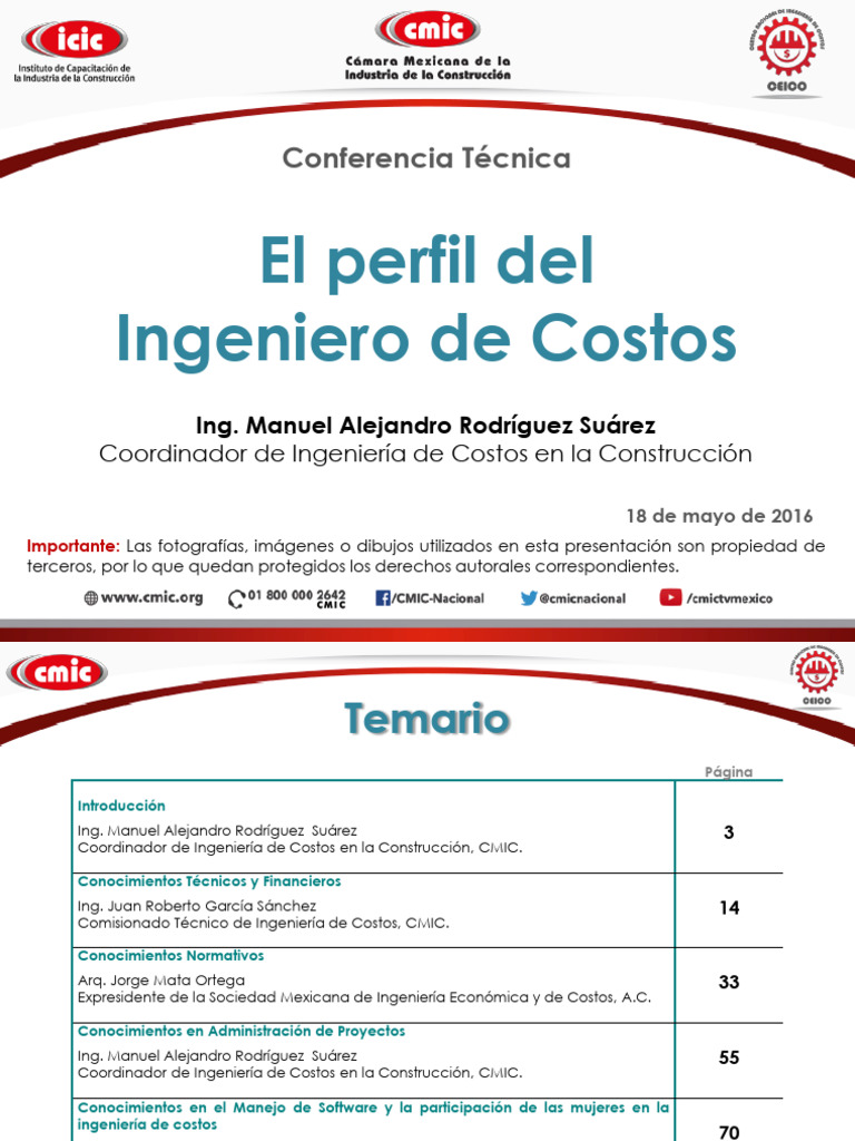 Presentaciones Conferencia CMIC | PDF