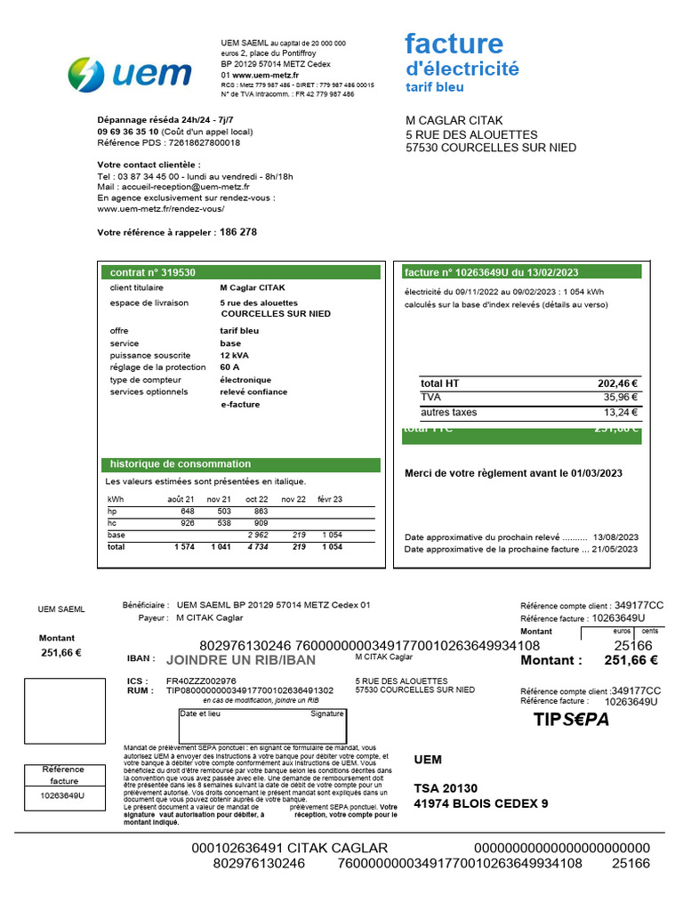 Facture 10263649U 1 | Download Free PDF | Virement bancaire | Facture