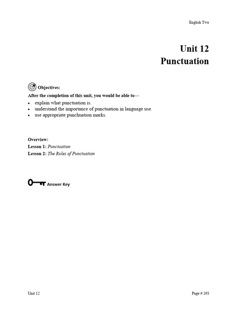 Unit 12 | PDF | Punctuation | Question