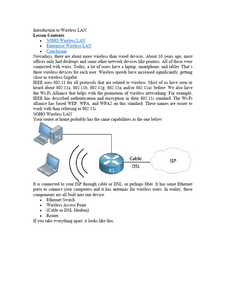 Introduction To Wireless Lan Pdf Wireless Lan Ieee 802 11