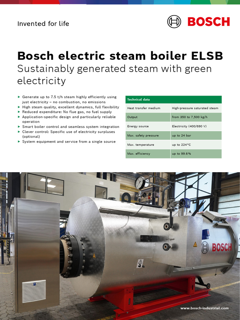 flyer_electricsteamboiler_elsb_en | PDF | Boiler | Steam