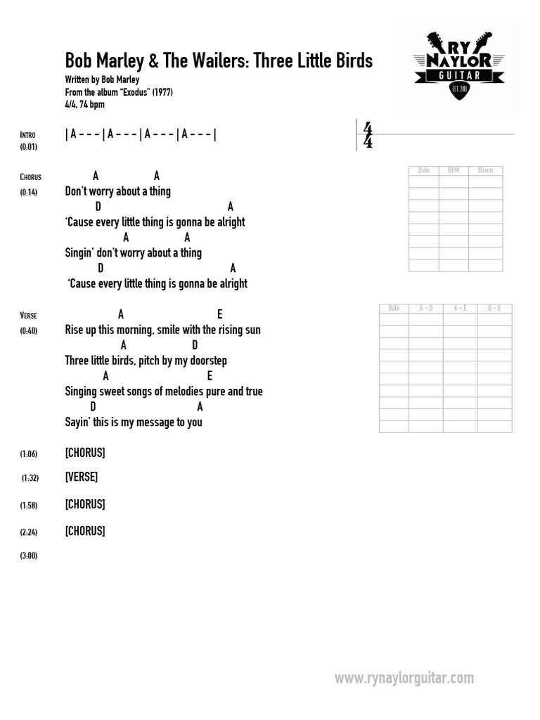 Marley,+Bob+ +Three+Little+Birds | Download Free PDF | Universal Music ...