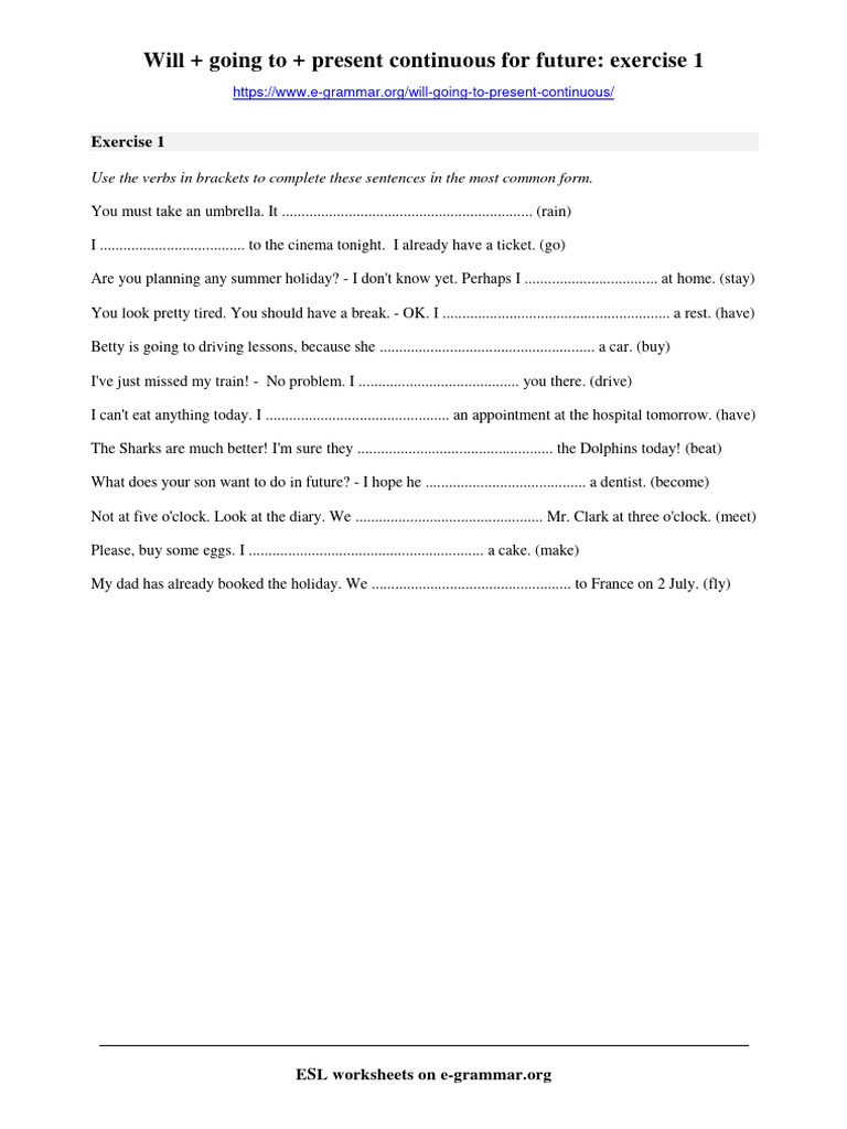 Unit 6. Future Tenses. | PDF