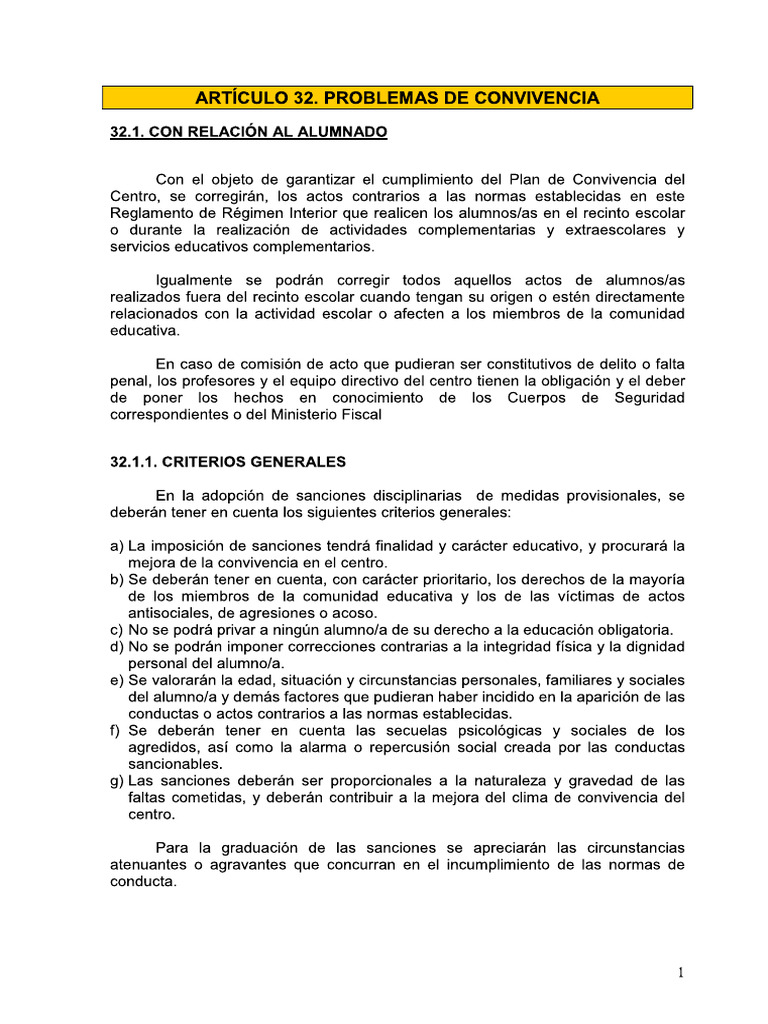 Codigo De Convivencia Escolar Pdf