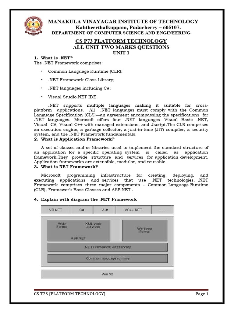 All Unit Two Marks Questions Pdf Programming Constructor Object Oriented Programming